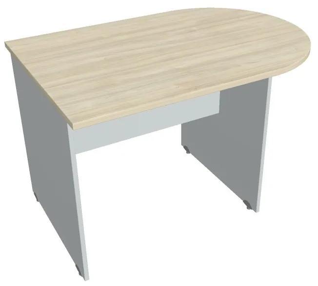 Stůl jednací oblouk 120 cm - Hobis Gate GP 1200 1 Dekor stolové desky: akát, Dekor lamino podnože: šedá