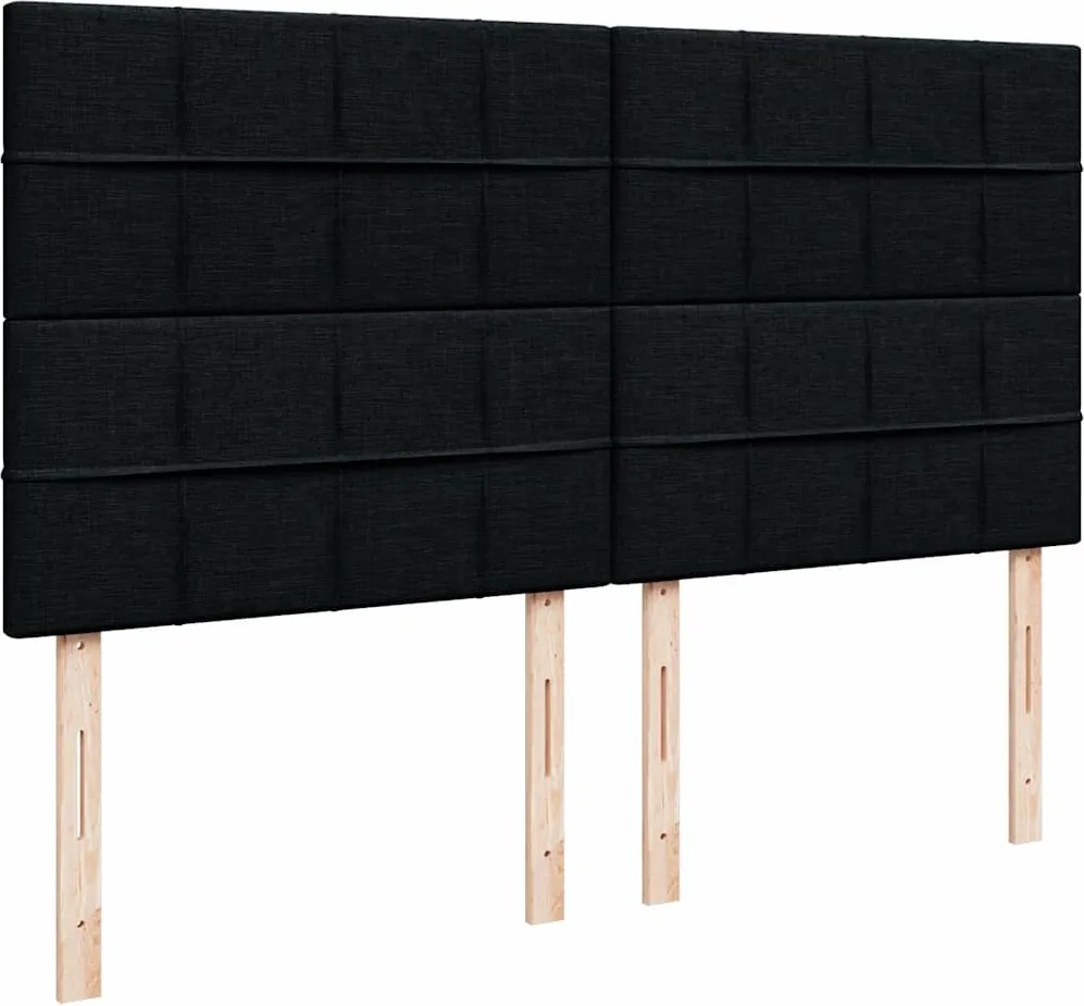 Box spring postel s matrací černá 200x200 cm samet 3292432