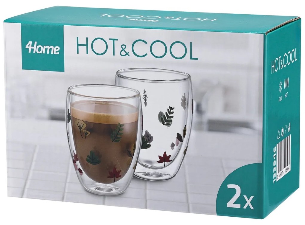 4Home Termo sklenice Autumn Hot&Cool 350 ml, 2 ks