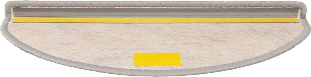 Samolepicí nášlapy na schody sisal 15 ks 65x21x4 cm stříbrné 326871