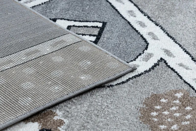 Dywany Łuszczów, Dětský kusový koberec Fun Strade grey, 160x220, šedá, dětský pokoj