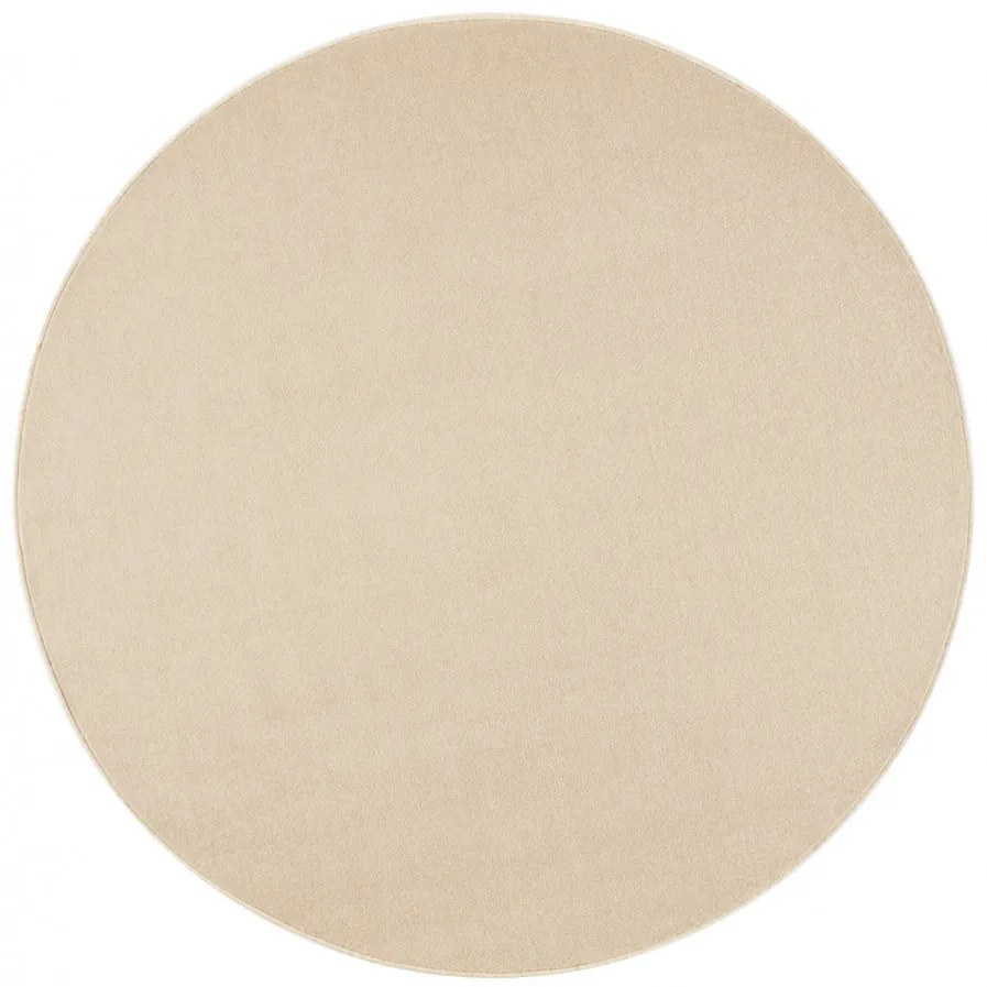 Hans Home | Kusový koberec Nasty 101152 Creme kruh, béžová - 200x200 (průměr) kruh