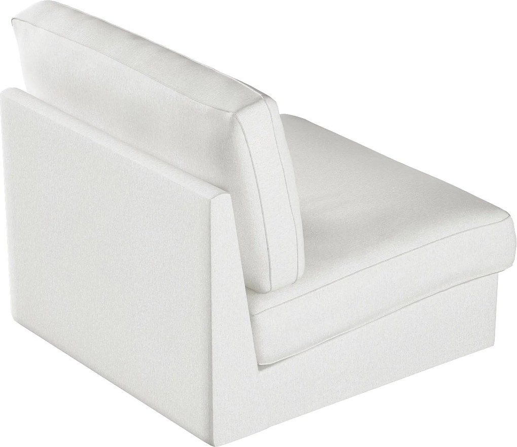Potah na neskládací křeslo IKEA Kivik barva krémová látka pletený vzor