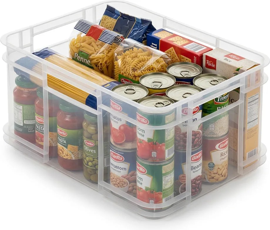 Keeeper Úložný box pro domácnost i dílnu, BRUNO XL, 28L, 43 x 35 x 24 cm, transparentní