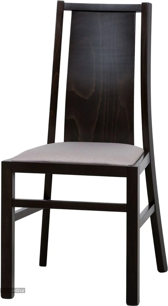 Čalouněná jídelní židle Štefan 3, masiv buku, wenge, 45x91x45 cm