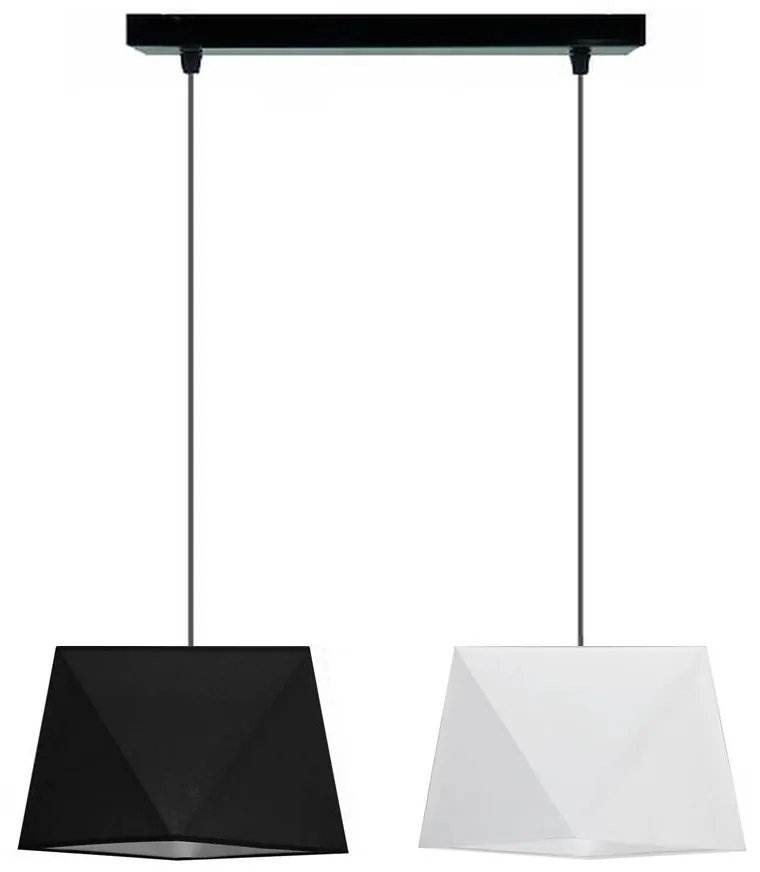 Moderní závěsné osvětlení na lanku DIJAMO, 2xE27, 60W, černobílé Bexlo DIJAMO