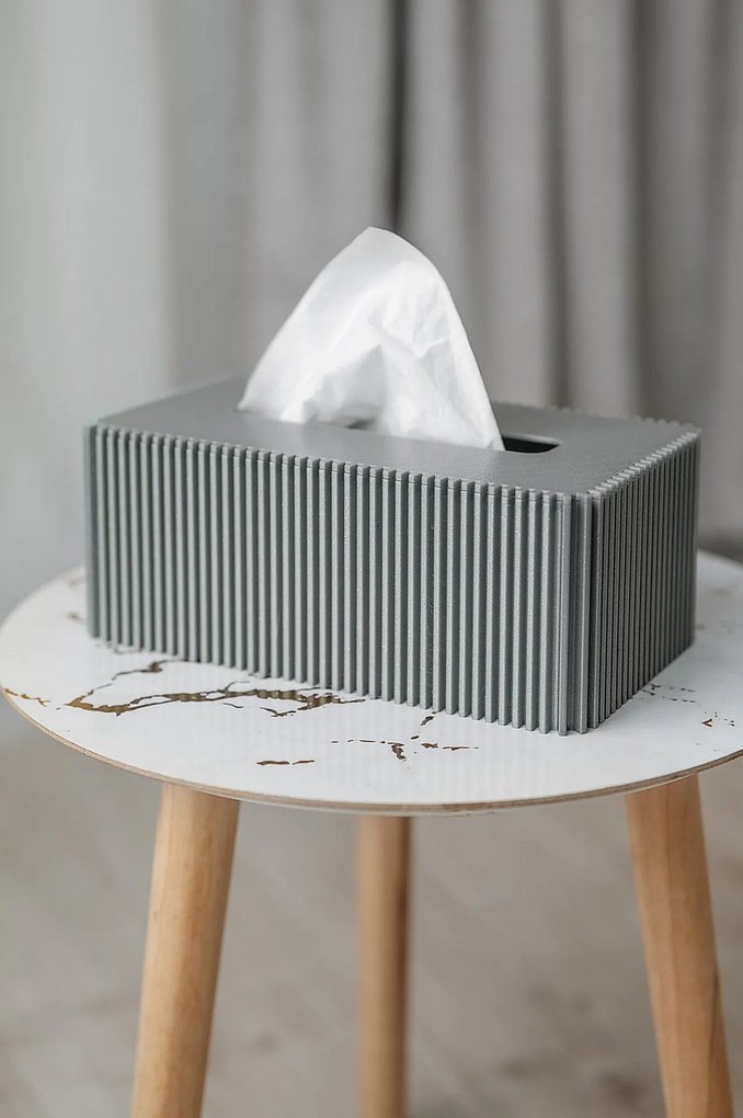 BOX SETA - Designový box na jednorázové kapesníčky, kamená šeď