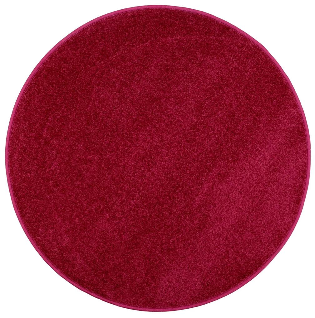 Vopi koberce Kusový koberec Eton vínově červený kruh - 120x120 (průměr) kruh cm