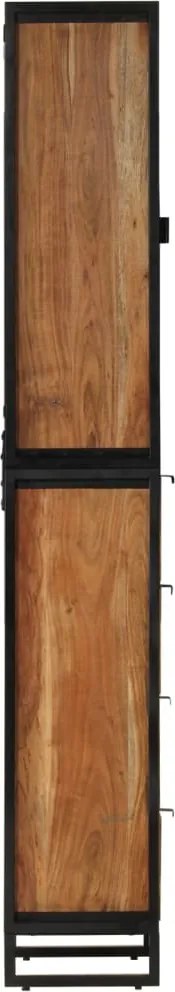 Koupelnová skříňka 40x27x190 cm železo a masivní akáciové dřevo 3217118