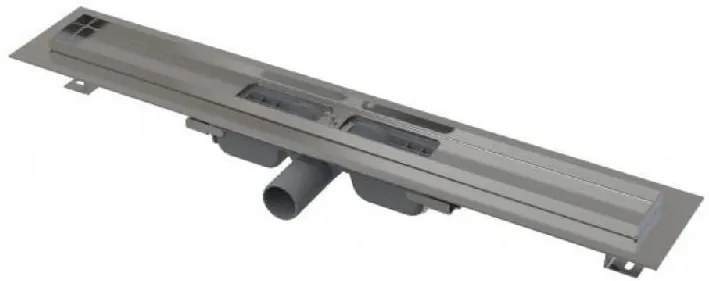 Alca - Sprchový žlab Low 65 cm, s okrajem pro perforovaný rošt, nerez APZ101-650