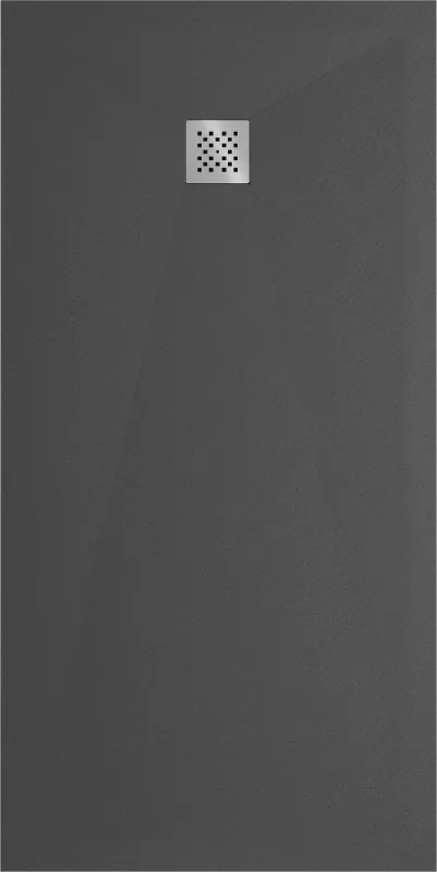 Mexen Stone+, obdélníková vanička z minerálního kompozitu 200 x 100 cm, antracitová, 44711020