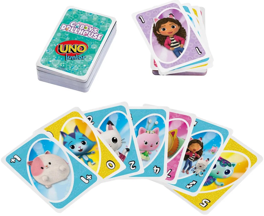 MATTEL Hra Uno Junior karty Gabbys Dollhouse *SPOLEČENSKÉ HRY* 25jlh17