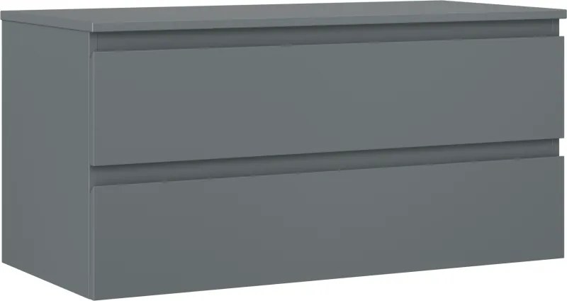 Mexen Orio, koupelnová skříňka 100 cm s horní částí, 2 zásuvky, grafitová matná, 91A10-10047-2-BFFC66