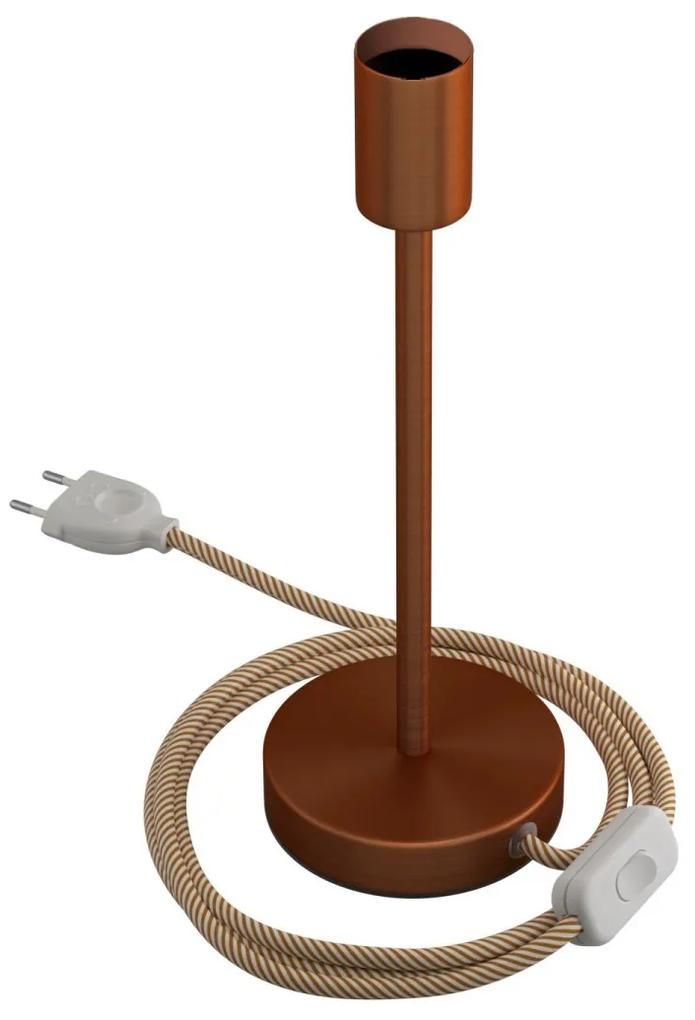 creative cables Kovová stolní lampa Alzaluce Velikost: 25 cm, Barva: Chrom
