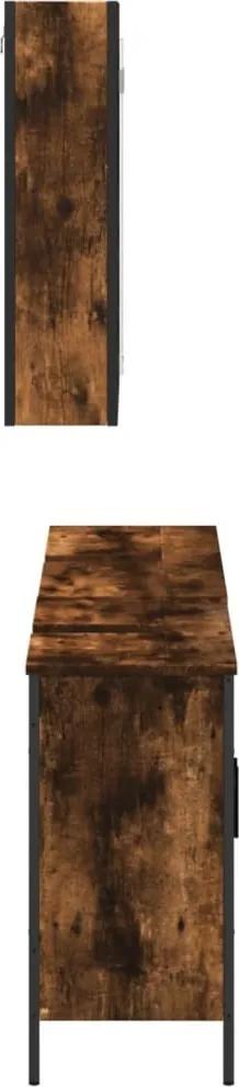 vidaXL 3dílný set koupelnových skříněk kompozitní dřevo [3214732] Barva: šedá sonoma