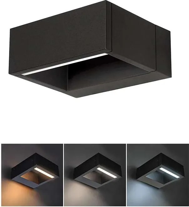 LED venkovní světlo WO806 Ragusa, černá
