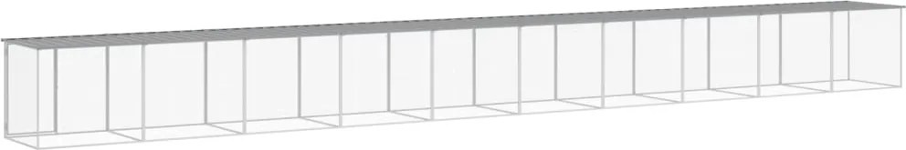 Klec pro kuřata se střechou světle šedá 1 003 x 98 x 90 cm ocel 3189058