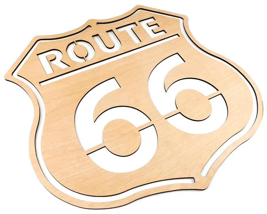 Živá Zeď Dřevěná nástěnná dekorace Route 66