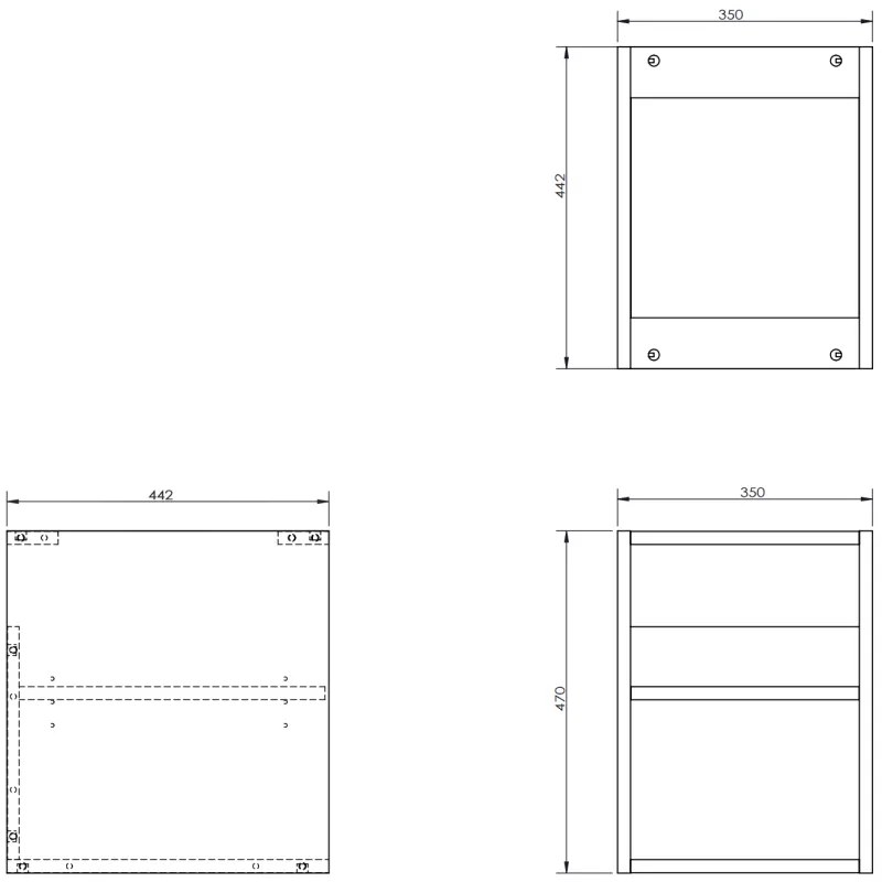 Mexen Box-A, otevřená skříňka s policí 35 cm, dub, 91AX2-0350-470-0-81
