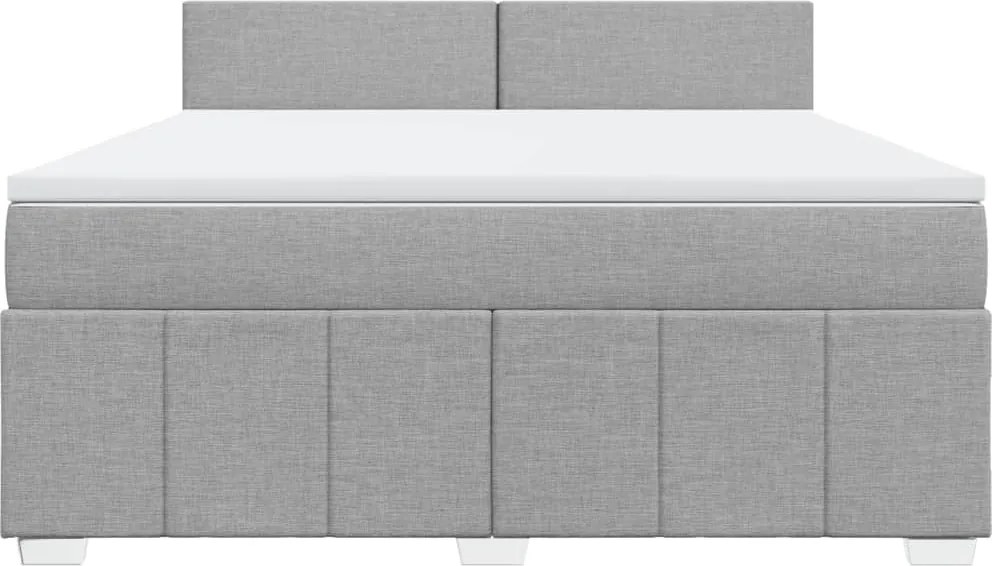 Box spring postel s matrací světle šedá 180 x 200 cm textil 3289440