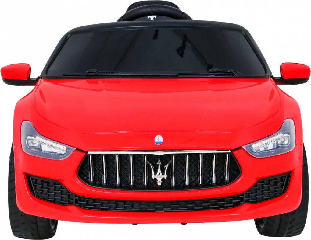 Ramiz Elektrické autíčko Maserati Ghibli na akumulátor červené + dálkové ovládání + pomalý start + EVA + MP3 USB + LED