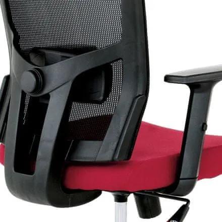 Autronic Kancelářská židle Kancelářská židle, látka vínová + černá, houpací mechnismus (KA-B1012 BOR)