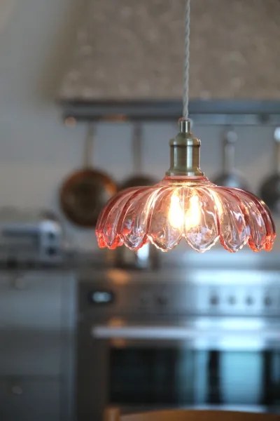 Markslöjd 109178 - Lustr na lanku KURAGE 1xE27/40W/230V mosaz/kouřová růžová