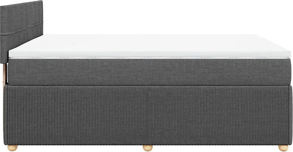 Box spring postel s matrací tmavě šedá 160x200 cm textil 3287508