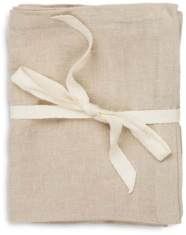 ferm LIVING Látkové ubrousky Linen Natural - set 2 ks, přírodní barva, textil