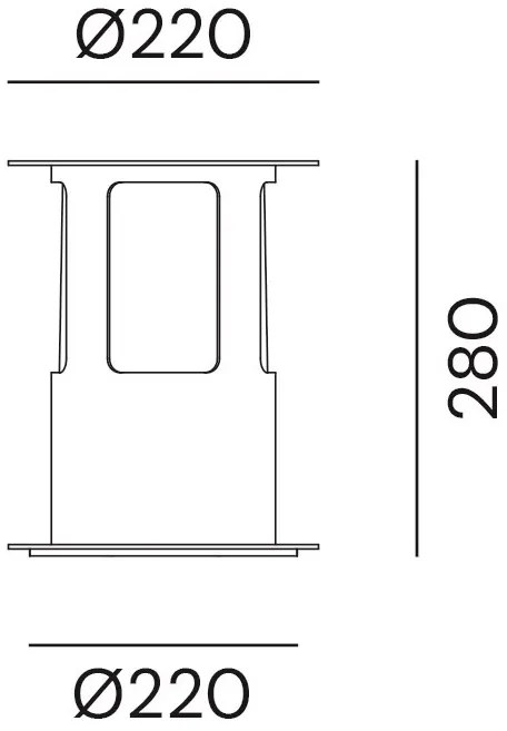 Il Fanale Porto, venkovní sloupek z kovu s přirozenou rzí, 1x57W E27, výška 28cm, IP65