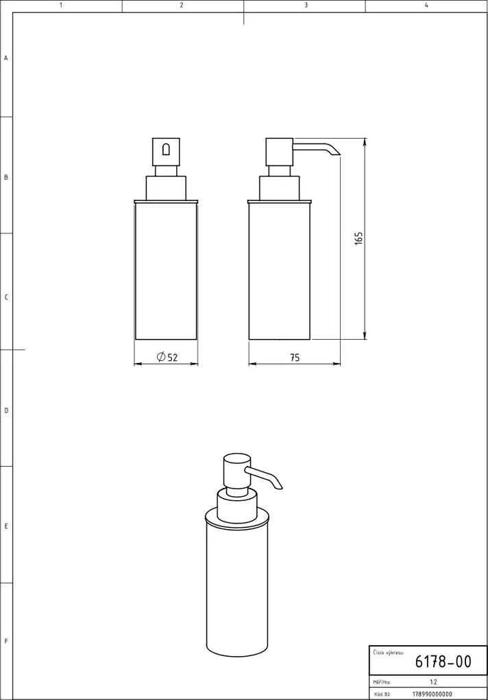 Novaservis - Dávkovač mýdla pro postavení kov Metalia 1 chrom, 6178,0