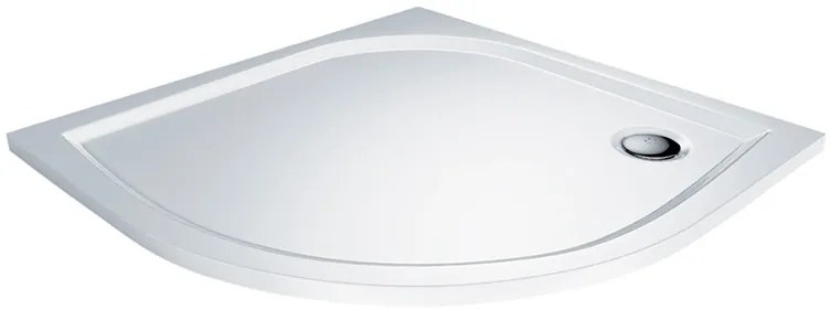 Mereo Kora Lite sprchový set čtvrtkruh 90 cm sklo Čiré a vaničky z litého mramoru ALU chrom CK35123ZM