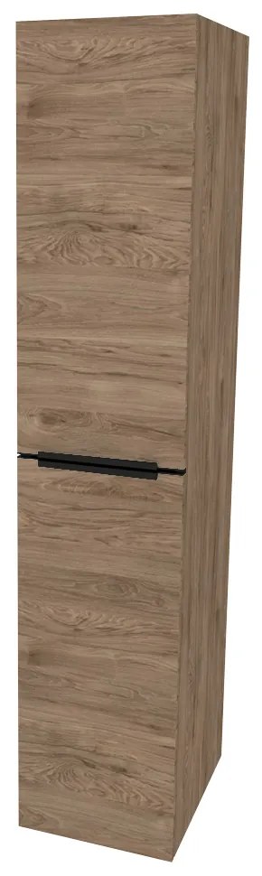 Mereo Mereo, Mailo, koupelnová skříňka vysoká 170 cm, černé madlo, Multidecor, CN594LPBDRH1