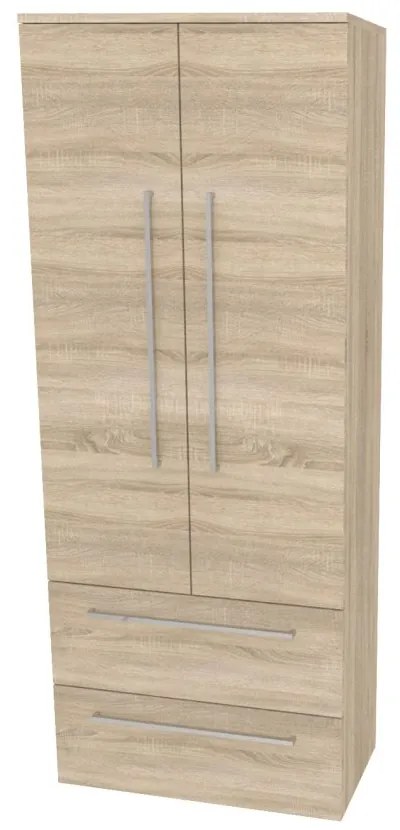 Mereo Mereo, Bino, koupelnová skříňka vysoká 163 cm, dvojitá, Multidecor, CN699DBAR