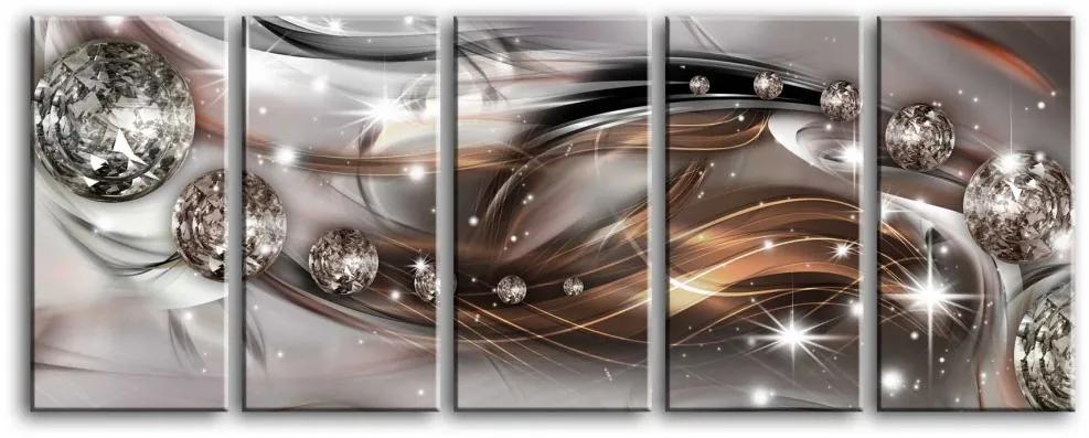 Malvis ® Luxusní obraz Hvězdný prach Velikost: pětidílný obdélník - 100x45 cm