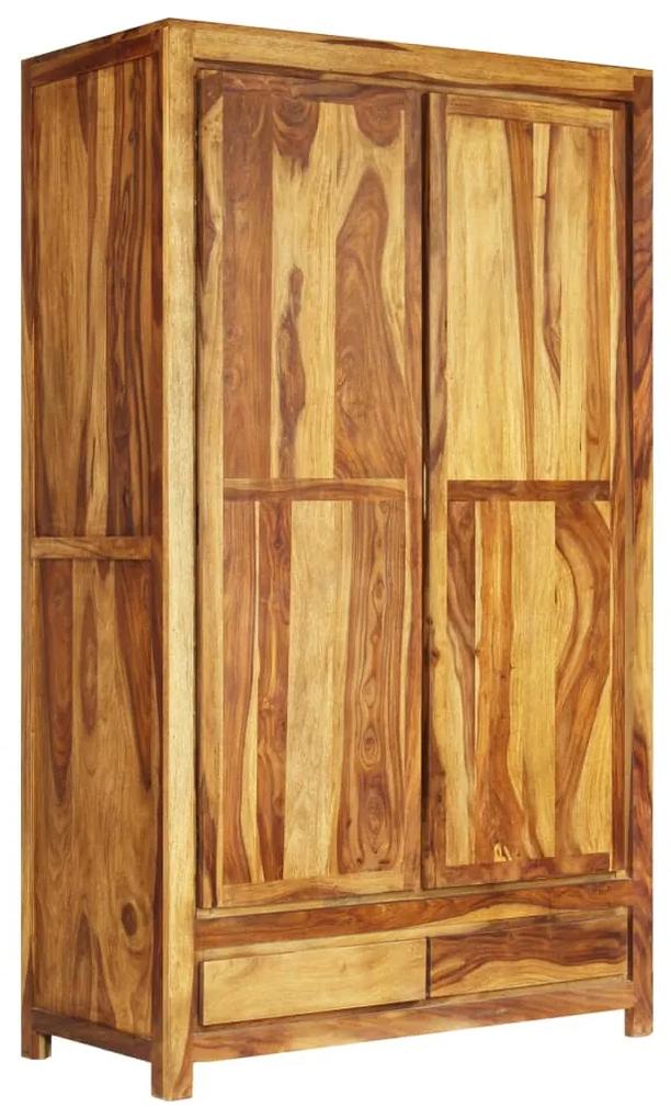 246221 vidaXL Šatní skříň z masivního sheeshamového dřeva 110 x 55 x 190 cm