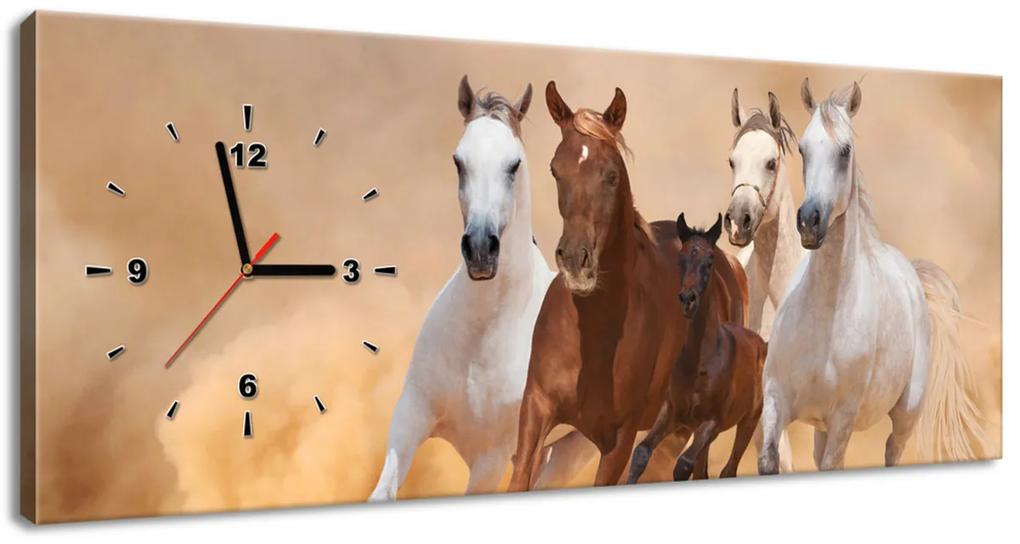 Gario Obraz s hodinami Cválající koně Rozměry: 40 x 40 cm