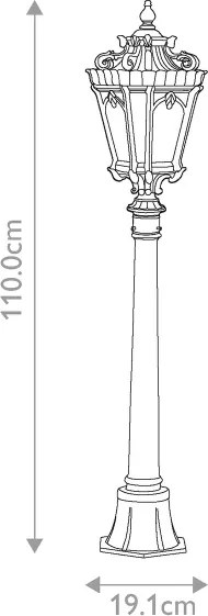 Kichler KL-TOURNAI4-M - Venkovní lampa TOURNAI 1xE27/60W/230V IP44 bronzová
