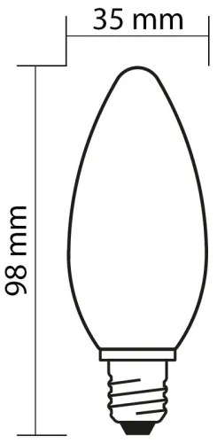 LED žárovka E14 McLED 4,7W (40W) teplá bílá (2700K) svíčka ML-323.032.87.0