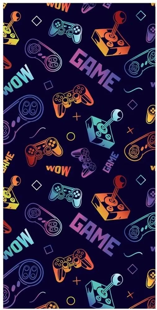 Bavlněná plážová osuška Never Ending Game - 100% bavlna s gramáží 350 g/m² - 70x140 cm