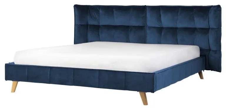 Čalouněná postel Cindy 160x200 dvoulůžko - tmavě modré
