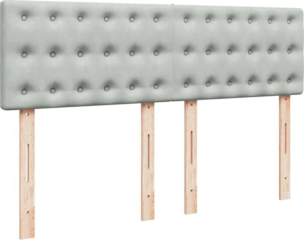 Box spring postel s matrací světle šedá 140x200 cm samet 3287770