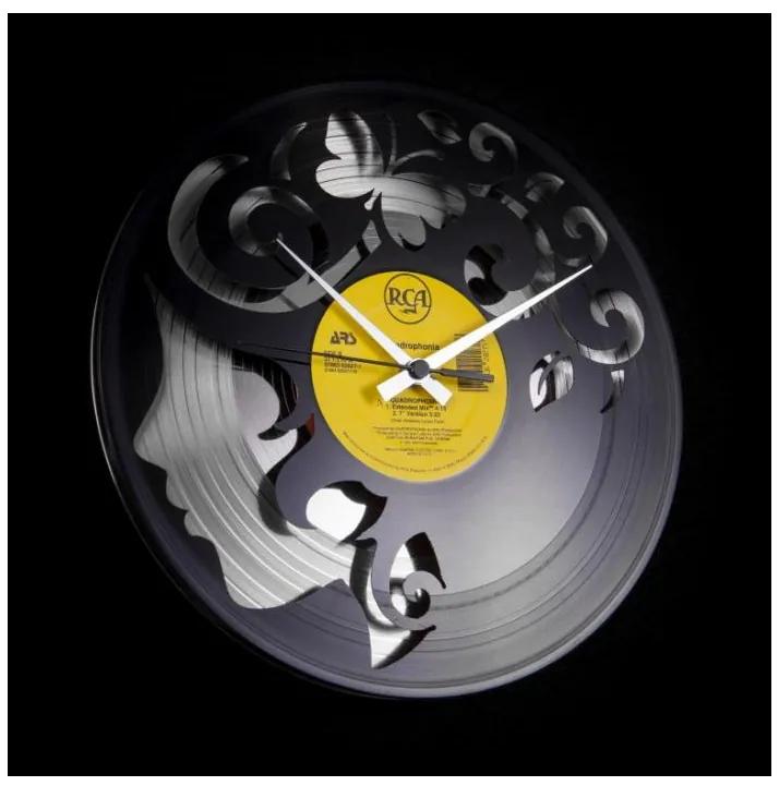 Designové nástěnné hodiny Discoclock 008SB Curly thoughts 30cm