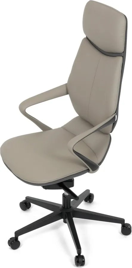 Kancelářské křeslo KA-T8426 GREY, houpací mechanismus, šedá ekokůže (59 x 63) cm