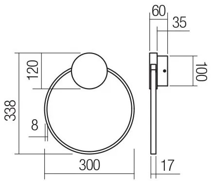 Redo 01-3102 - LED Nástěnné svítidlo ATOM LED/11W/230V pr. 30 cm
