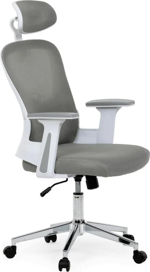 Kancelářská židle KA-K2031 GREY, houpací mechanismus, šedá (64 x 61) cm