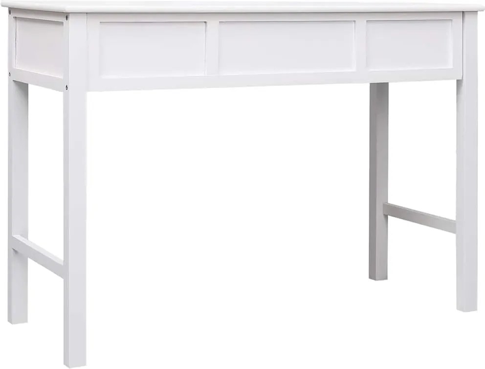 Psací stůl bílý 108 x 45 x 76 cm masivní pavlovnie 338535