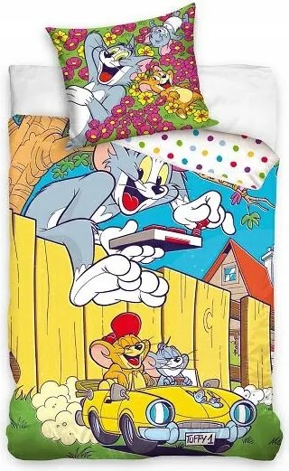 Povlečení 140x200 Tom A Jerry barevné povlečení 70x90
