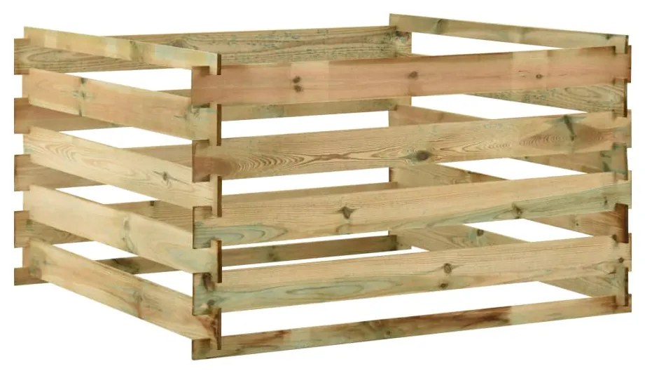Laťkový zahradní kompostér 120x120x70 cm impregnovaná borovice 316060