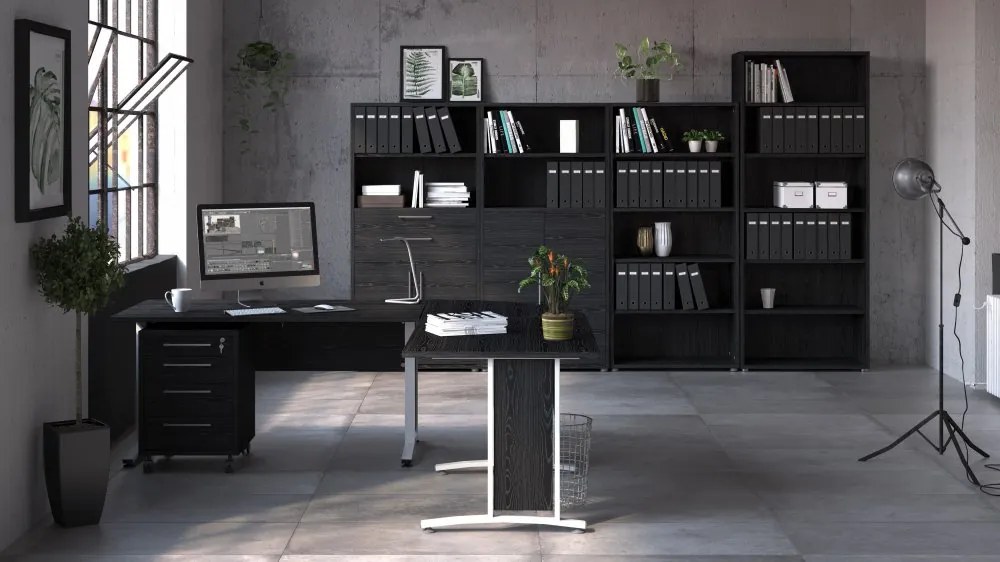 Knihovna Office 80400/146 černá